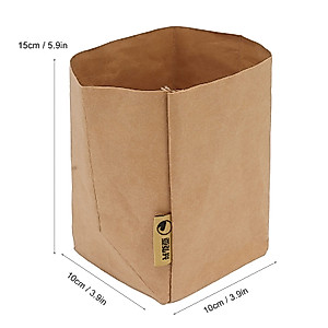 Nachukan Washed Kraft Paper Bags for Food Storage, Waterproof Fruit & Veggie Holding, Reusable Household Produce Bags(S)