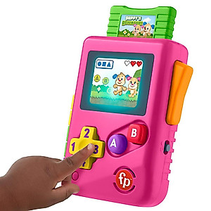 Fisher-Price Laugh & Learn Lil' Gamer - Pink Edition ~ Educational Activity Toy for Babies and Toddlers Inspired by Nintendo