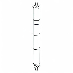 TRIPAR Augusta 4 Tier Vertical Black Plate Rack for Collectible Plates, Plaques, Dishes, & China