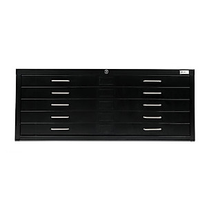 AdirOffice Flat File Cabinet - Heavy Duty 5-Drawer Blueprint Sheets Storage, 35" x 46" Great for Documents Sized 30” x 42”, Ideal for Artists, Art Files, Engineers, Architects, Offices - Black