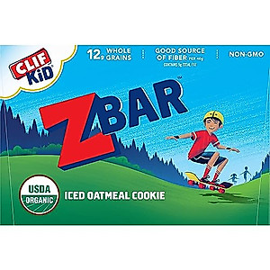 CLIF Kid Zbar - Iced Oatmeal Cookie - Soft Baked Whole Grain Snack Bars - USDA Organic - Non-GMO - Plant-Based - 1.27 oz. (24 Pack)