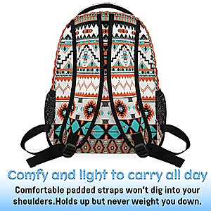 TropicalLife Backpack for School, Tribal Aztec Backpacks with Laptop Compartment for Boys Girls Adults Teens, Lightweight Travel Bookbag for Middle School College High School Students