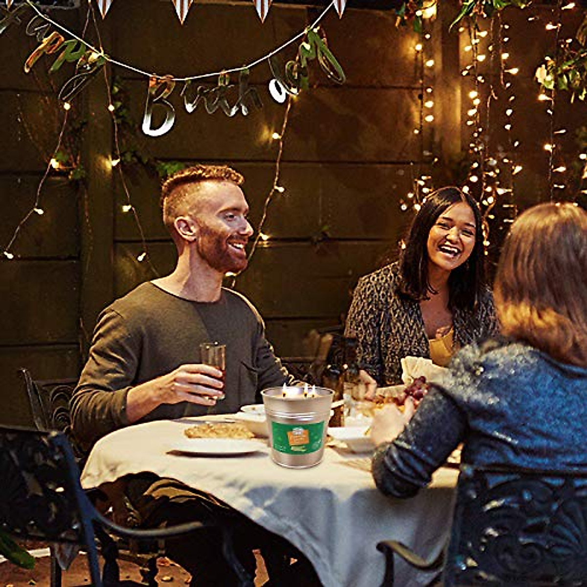 Citronella Candles Outdoor, Large 3 Wicks 20oz Natural Soy Wax Candles in Bucket for Porch Patio, 2 Packs