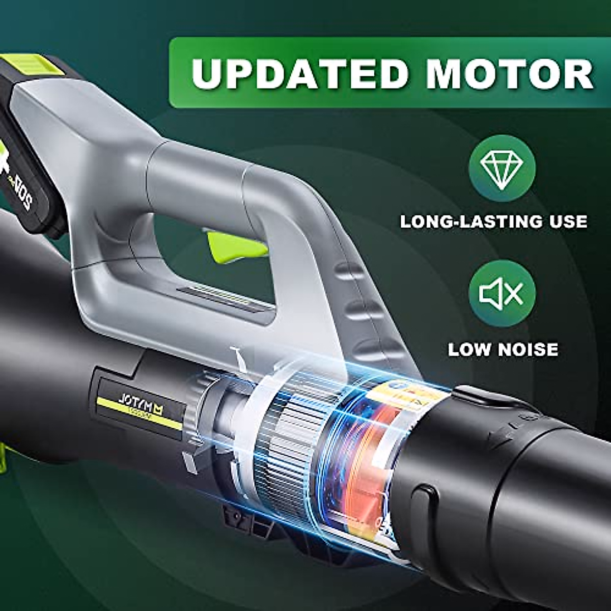 MYTOL Cordless Leaf Blower, 150MPH 350CFM Leaf Blower with 2 * 20V 2Ah Batteries & Charger, Lightweight Axial Blower, Infinitely Variable Speed Electric Leaf Blower for Leaf/Snow/Dust Blowing