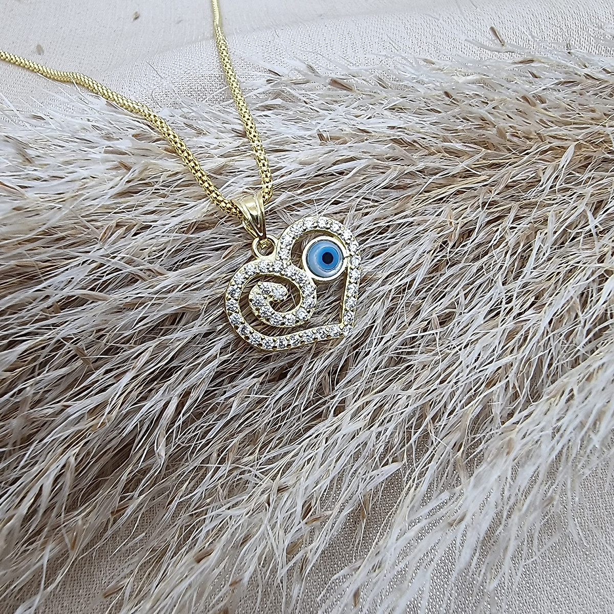 Blingoz Evil Eye Necklace and Bracelet Set for Women - 925 Sterling Silver , 18K Gold plated Dainty Pendants Evil eye Necklace , Bracelet , Necklance and Bracelet set - Greek Protection Jewelry Amulet Gift for Women Men