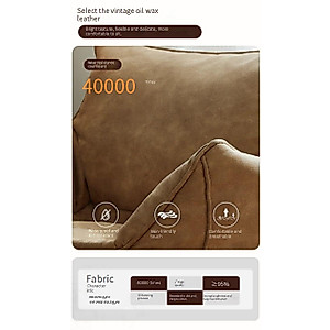 Experience Ultimate Comfort with The Leather Lazy Sofa - Luxury Lounge Chair for Relaxation At Home! (Oil wax leather retro brown [single seat sofa])