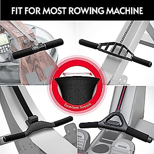 Handle Cover for Rowing Machine(NO Sliding), Compatible with Peloton Rower and Concept 2, Fits for Most Rowing Machine, Red Rowing Gloves Comfort, Rowing Grip, Row Without Pain, Strong Absorbent