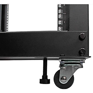 8U 19" Open Frame Server Rack - Compact 4 Post Adjustable Depth (22-40") Mobile - Free Standing Network/Computer Equipment Data Rack - Dell PowerEdge HP ProLiant ThinkServer