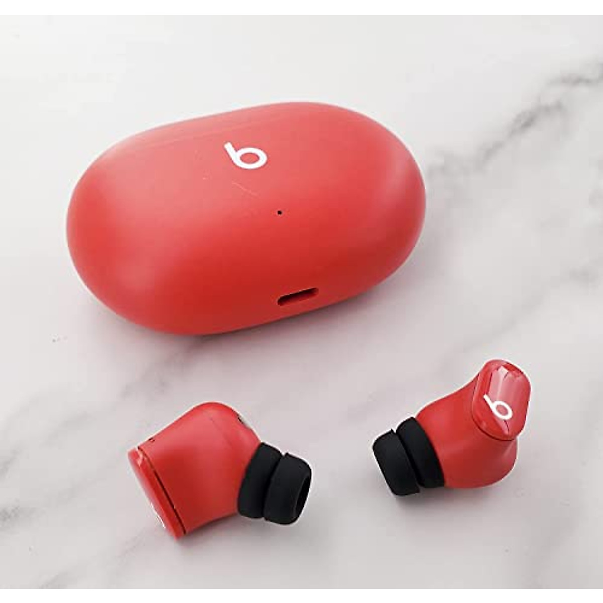 ALXCD Double Flange Eartips Compatible with Beats Studio Buds & Fit Pro, S/M/L Sizes 6 Pairs Double Flange Earbud Tips Ear Tips, Compatible with Beats Studio Buds, Black SML