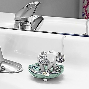 Evelots Ring Holder-Good Luck Elephant-Jewelry Bowl/Stand-Earring/Necklaces