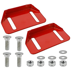 SIMPERAC 784-5580 Skid Shoes for MTD 784-5580-0637 Slide Plates Fits for Cub Cadet Craftsman Snow Blower with Mounting Hardware (2 Red Packs)