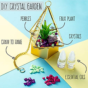 STMT D.I.Y. Crystal Terrarium, Terrarium Kit, DIY Terrarium Kit, Kids Terrarium Kit, Craft Kit, Terrarium Kit for Kids, Arts and Crafts for Kids, Gifts for Kids, Little Girl Gifts, Ages 8+