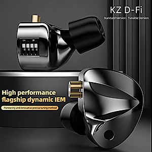 KZ D-Fi in Ear Monitor Headphones Dual-Magnet & Dual-Cavity Dynamic Driver Earphones HiFi Stereo Noise Isolation Earbuds with 4 Tuning Switches for Audio Engineers, Musicians(No Mic)