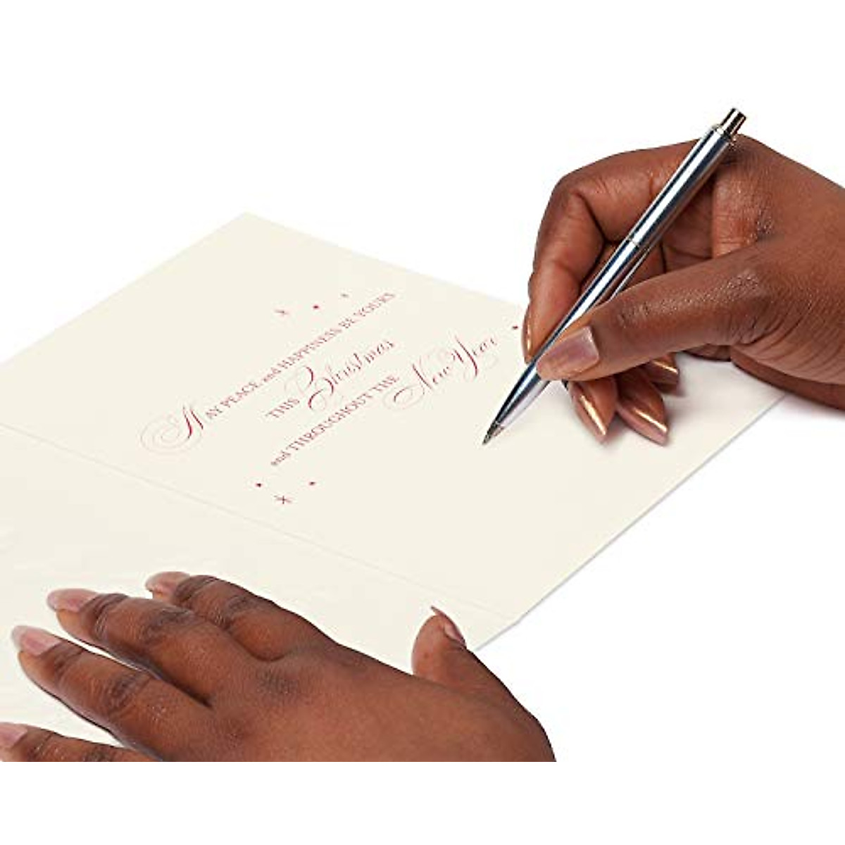 Papyrus Christmas Cards Boxed with Envelopes, May Peace and Happiness Be Yours, Christmas Tree (12-Count)