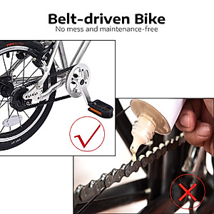 A11N SPORTS BELSIZE 16-Inch Belt-Drive Kid's Bike, Lightweight Aluminium Alloy Bicycle(only 12.57 lbs) for 3-7 Years Old