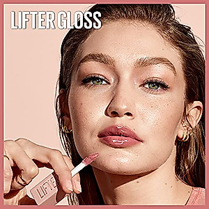 Maybelline Lifter Gloss, Hydrating Lip Gloss with Hyaluronic Acid, High Shine for Plumper Looking Lips, Silk, Warm Mauve Neutral, 0.18 Ounce