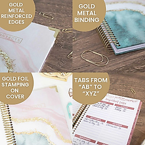 bloom daily planners Hardcover Contacts Address Password Book - Alphabetical Organizer with Tabs - 6” x 8.25" - Daydream Believer