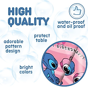 BELMAKS 4 PCS Party Tablecloth Birthday Girl Pink Tablecloth 70" x 42" Baby Shower Decorations for Girl Pink Birthday Decorations Table Cloth for Party