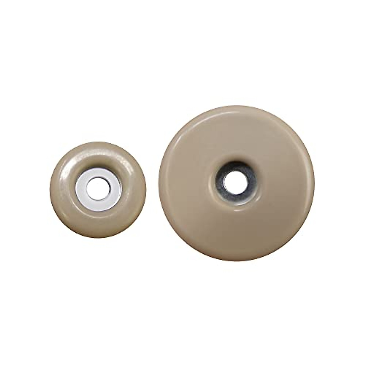 Shepherd Hardware 9471 1-Inch and 1-1/2-Inch Round, Adhesive Slide Glide Furniture Sliders, 20-Count,Tan