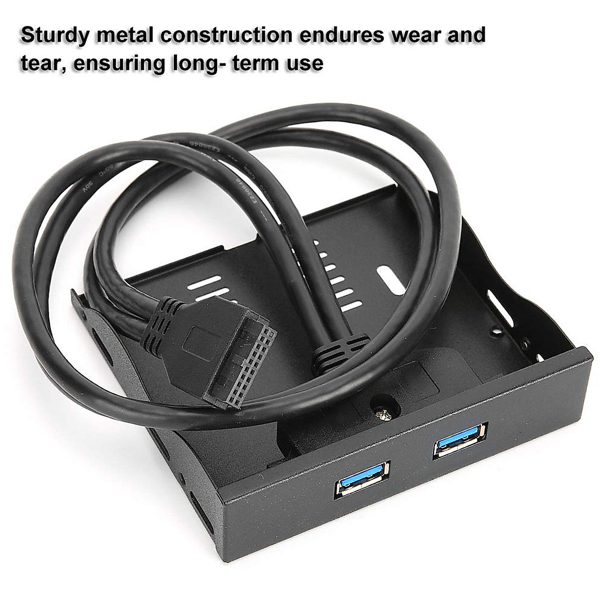 Gojiny USB Front Panel 3.5 inch USB 3.0 Floppy Front Panel 19 Pin to 2 Interface USB3.0 HUB