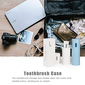 2 Pack Travel Toothbrush Case- Portable Breathable Toothbrush Holder -Plastic Toothbrush Storage Container Organizer- Multifunctional Wash Cup- For Travel Home&Camping&Business&School-MOFIT