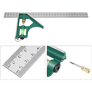 Utoolmart 300mm 12Inch Engineers Combination Try Square Set Right Angle Guide Green 1pcs