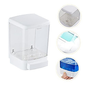 BETOOKY Manual Soap Dispenser Foams Soap Dispenser Push- Style Dispenser Liquid Soap Holder Wall Mounted Hand Wash Wall Holder Hotel Soap Dispenser Handwashing Fluid White Plastic Shampoo