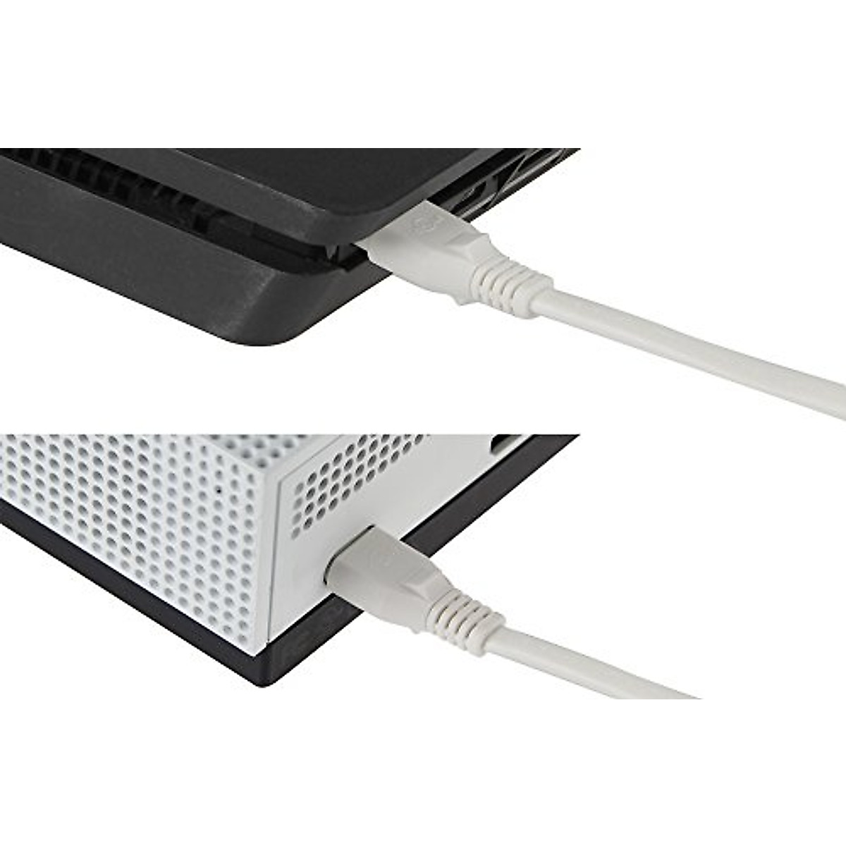 Amazon Basics Replacement Power Cable for PS4 Slim and Xbox One S / X - 12 Foot Cord, Black