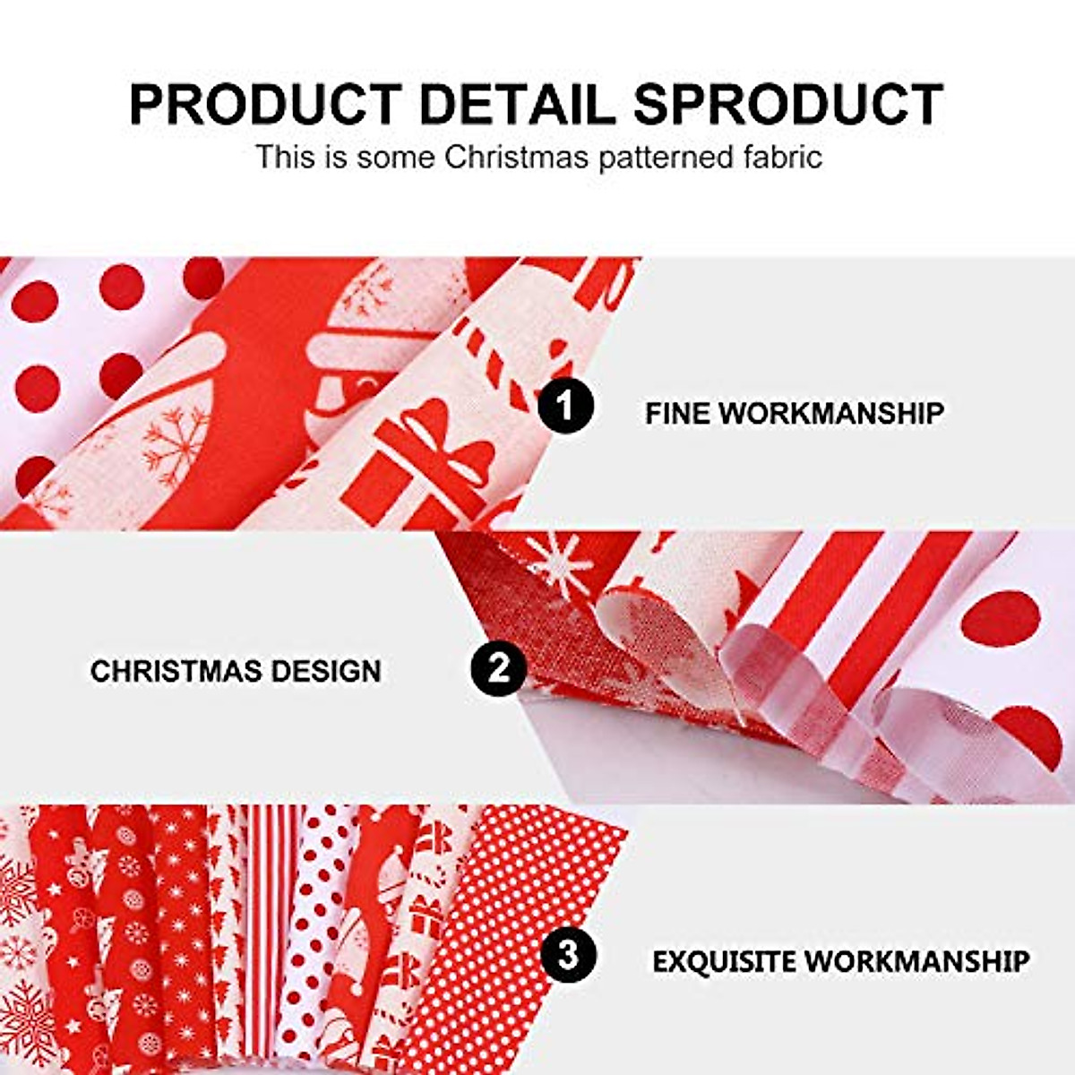 MILISTEN Nativity Decor 20Pcs Christmas Cotton Fabric Floral Quilting Cloth Piece Fat Patchwork Bundles Quarters Precut Scraps for Xmas Dress Cloth Bag DIY Sewing Craft 20x20cm Winter Sheets