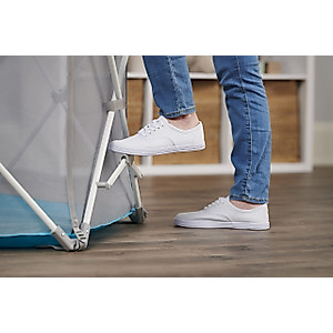 Regalo My Portable Play Yard Indoor and Outdoor, Washable, White/Gray/Teal, 6-Panel