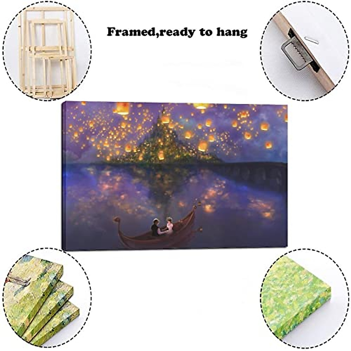 RIP Fairy Tale Castle Canvas Art Poster and Wall Art Picture Print Modern Family Bedroom Decor Posters 08x12inch(20x30cm)