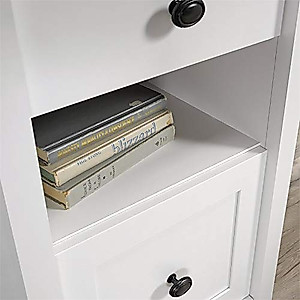 Sauder County Line Wooden L Shaped Computer Desk in Soft White