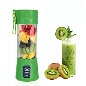 Generic Portable Blender USB Rechargeable Best Personal Blender for Shakes and Smoothies, with 4 Ultra-sharp Blades for Travel, Office & Sports (Green), SMALL