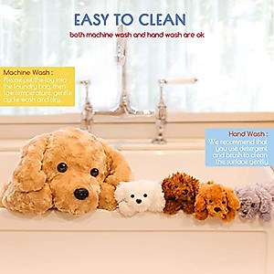 5 Pieces Dog Stuffed Animals for Girls,1 Mommy Dog with 4 Babies,Puppy Stuffed Animals Gifts for Girls 3 4 5 6 7 8 9 Years,Soft Plush Toys for Kids Christmas,Valentine's,Birthday,Children's Day