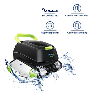 Nu Cobalt 731-i Pool Cleaner Automatic Pool Robot Wall Climber for Medium to Large in ground Pools