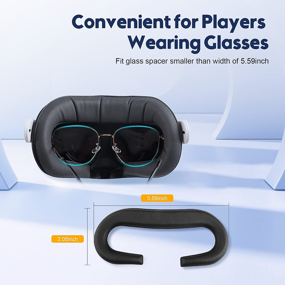 GHHKUD VR Facial Interface Bracket & Resilient Face Cover Mesh Foam Pad Replacement for Oculus Quest 2, Anti-Leakage Nose Pad, Lens Cover Removable Accessories for Oculus/Meta Quest 2 9-in-1 Sets