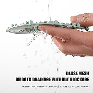 Upgrade Shower Drain Hair Catcher,Silicone Drain Protector Bathroom Accessories Hair Stopper Drain Cover for Shower Kitchen Bathroom Tub (Light Gray)