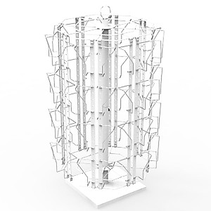 FixtureDisplays® Up to 32 Adjustable Pockets Display Rack, Greeting Post Card Christmas Holiday Spinning Rack Stand, Pocket Size: 4.5-7.6" Wide, 5.8" and Up Tall, 8 Sided, 11602-O-BLK-NF