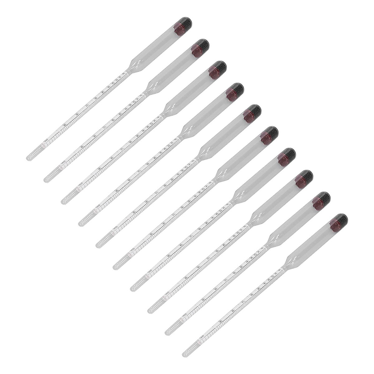 "10Pcs Home Brewing Kit - Hydrometer Glass Beer and Wine Tester Set with 0-100 Measuring Range - Perfect for Novice and Expert Brewers!"