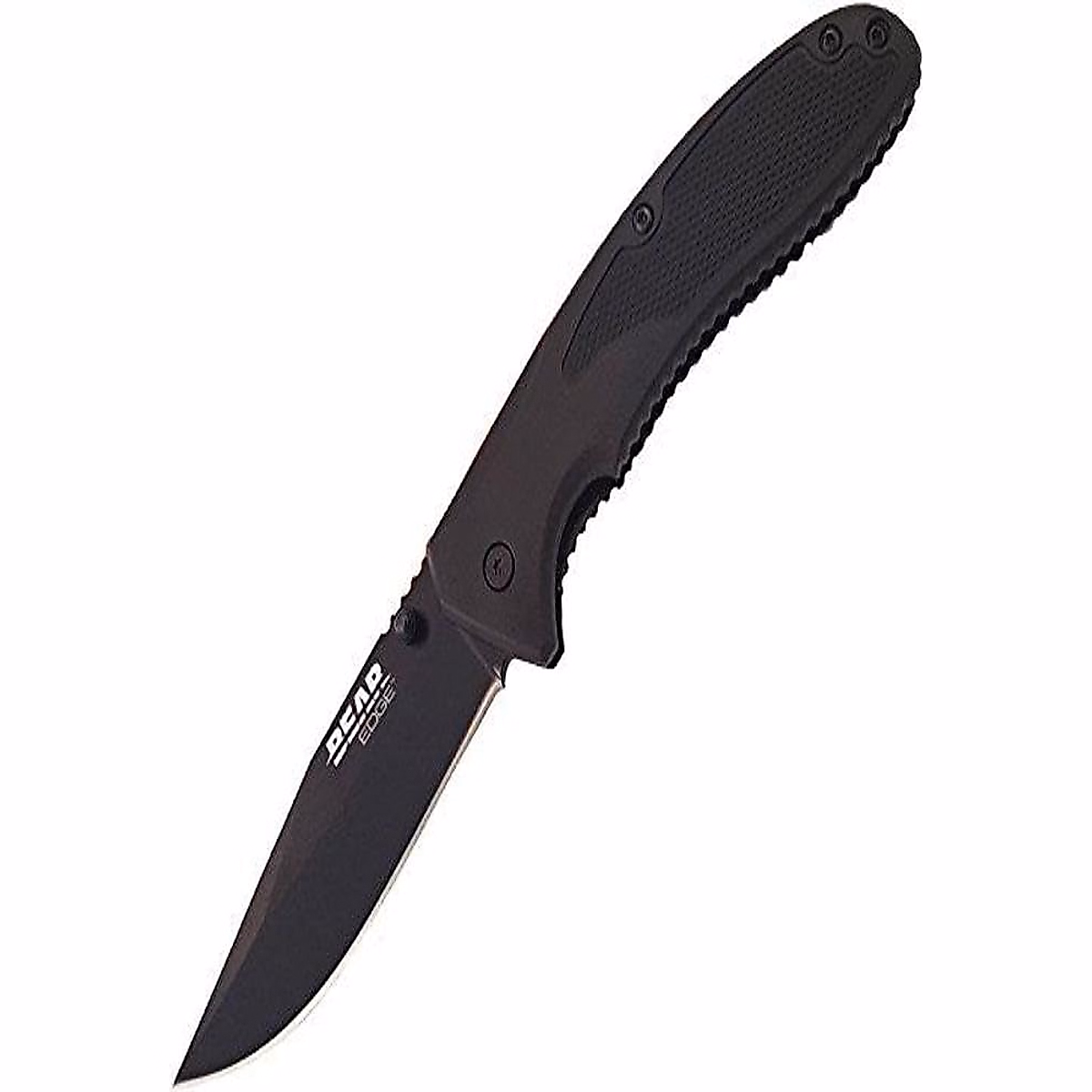 Bear Edge Zytel Sideliner, 3.5” 440 High Carbon Stainless Steel Blade, Black Zytel Handles, Assisted Opening with Reversible Pocket Clip (61106)