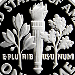 2022 S American Silver Proof Dime Coin (in Capsule) with Certificate of Authenticity 10¢ Seller Proof