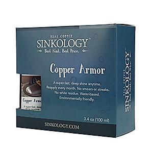 Sinkology P1U-1212BC-AMZ-TG Pollock Undermount 12" Bar Prep Kit with Grid Drain Armor Kitchen Sink, 12 x 12 x 5, Aged Copper