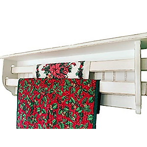 Quilt Rack for the wall, Double Bar Quilt Rack Wall Shelf, Quilt Display Shelf, Rustic Quilt Rack | Quilt Rack for 2 Quilts