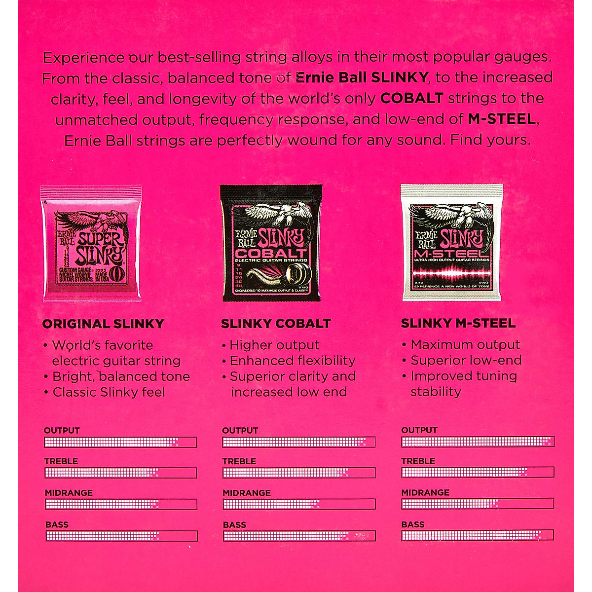 Ernie Ball Super Slinky Electric Tone Pack Guitar Strings, 9-42 Gauge (P03333)