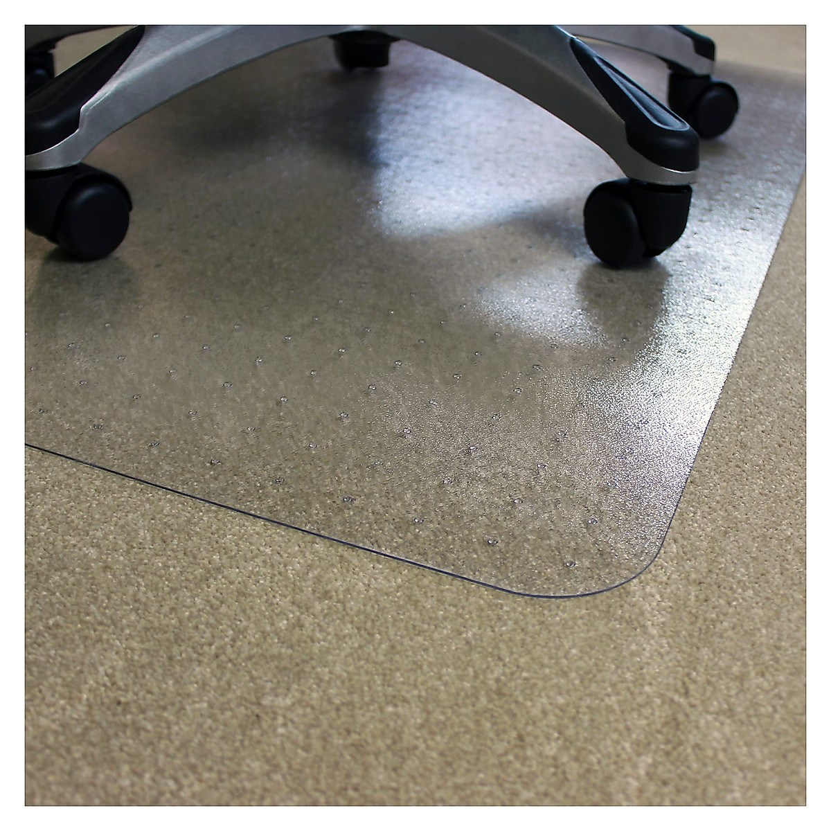 Marvelux Enhanced Polymer Eco-Friendly Office Chair Mat for Low and Standard Pile Carpeted Floors 30" x 48" | Rectangular Carpet Protector, Transparent | Shipped Flat | Multiple Sizes