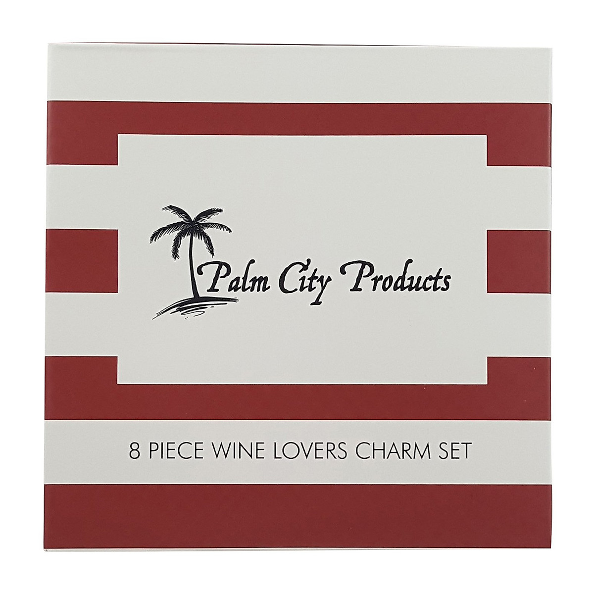 Palm City Products 8 Piece Wine Lovers Themed Charms Set