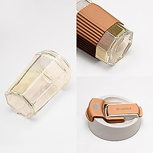 BLUEPOLAR 13oz/400ml Tumbler Water Glass,Water Bottle with Straw and Lid Sealed Thick Wall Insulated Iced Coffee Cup for Water, Iced Tea Juice and More, BL18802