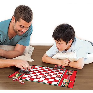 MasterPieces Family Game - Coca-Cola Checkers - Officially Licensed Board Game for Families