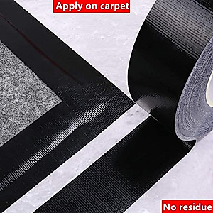 CHUANGSEED Heavy Ducty Black Wide Duct Tape,Industrial Grade 3 inches x 55 Yards (164 ft), Waterproof, Strong, Flexible, No Residue, for Crafts & Home Improvement