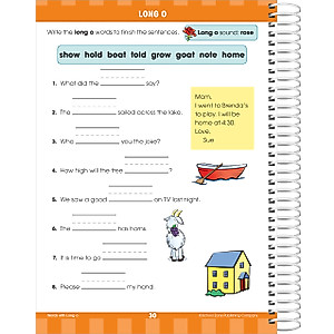 School Zone - Big First Grade Workbook - 320 Spiral Pages, Ages 6 to 7, 1st Grade, Reading, Parts of Speech, Basic Math, Word Problems, Time, Money, Fractions, and More (Big Spiral Bound Workbooks)
